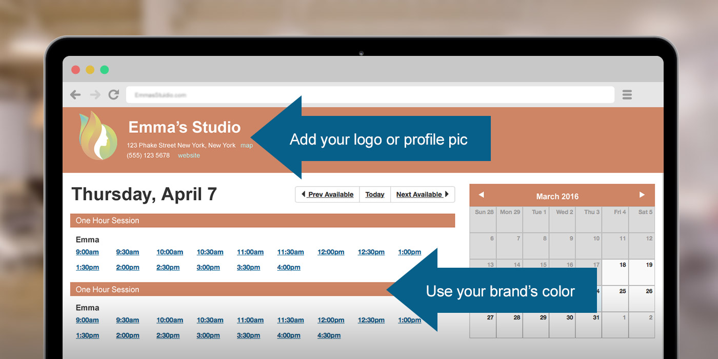 New Branding Tools: Logo, Profile Photo & Colors - Bookedin