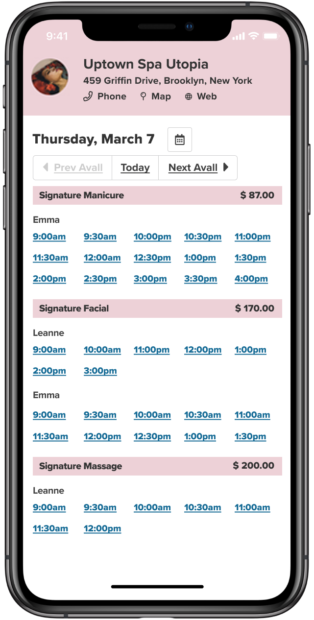 Spa Appointment Scheduling & Payments Software - FREE 14-day trial!