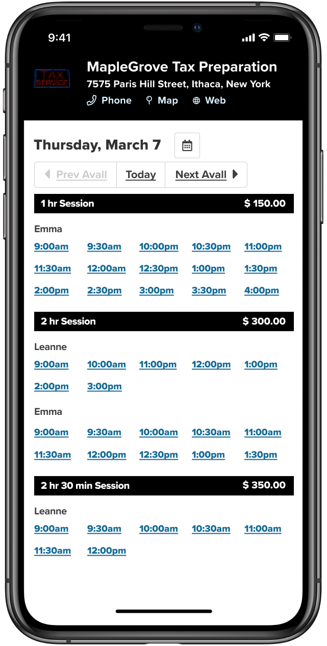 Tax Preparation Business Software: Appointment Scheduling & Payments